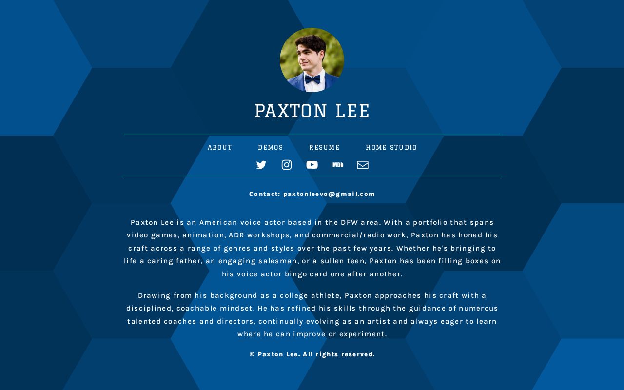 Paxton Lee - Voice Actor